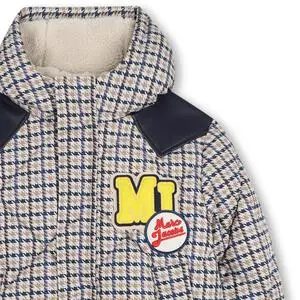Marc Jacobs Houndstooth Quilted Logo Patch Jacket
