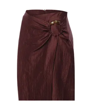 OTTOD'AME Draped Ring-detail Skirt