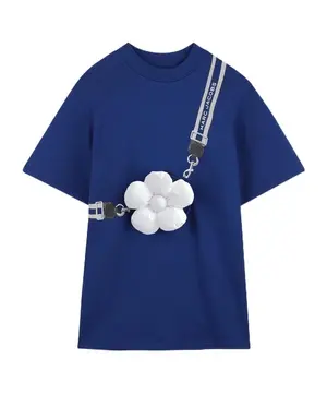Marc Jacobs Flower Appliqué Short Sleeve Dress