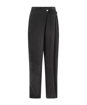 Pinko Wrap-style Pleated Trousers - Black