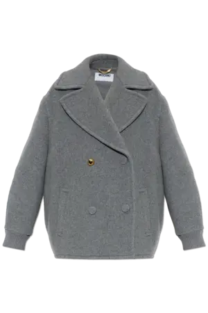 Moschino Double-breasted Coat - Grey