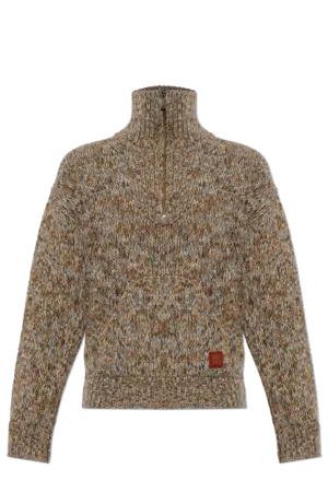Dsquared2 Wool Sweater With Logo Patch - Multicolour