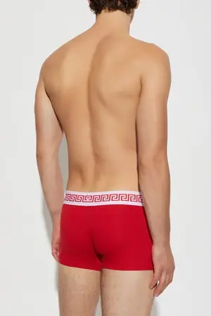 Versace Cotton Boxer Shorts With Logo