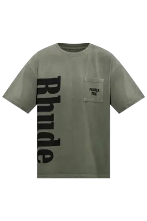 Rhude T-shirt With Logo - Green
