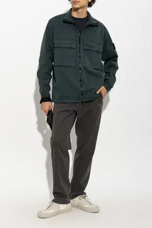 Stone Island Cotton Jacket With Stand-up Collar