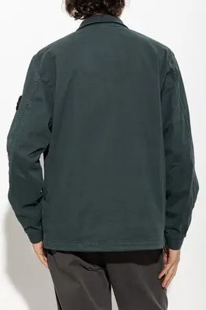 Stone Island Cotton Jacket With Stand-up Collar