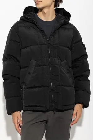 Stone Island Down Jacket With Hood