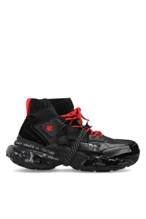 Dsquared2 Faster" High-top Sports Shoes - Black