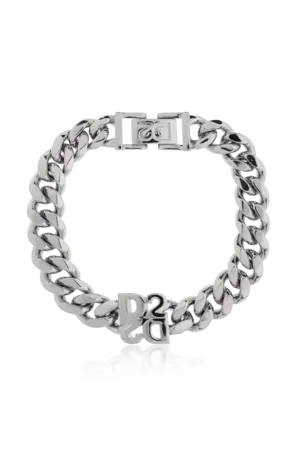 Dsquared2 Brass Bracelet With Logo - Silver
