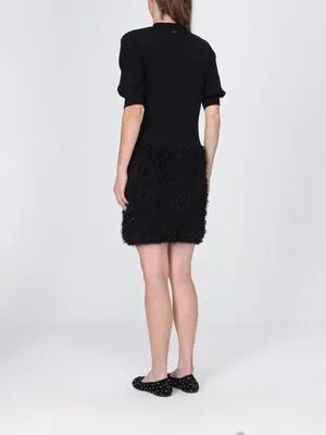 TWINSET Short-sleeved Knit Mini Sheath Dress