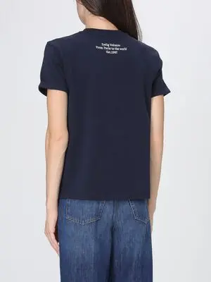 Zadig&Voltaire Cotton T-shirt With Slogan Print - Blue