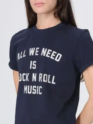 Zadig&Voltaire Cotton T-shirt With Slogan Print - Blue