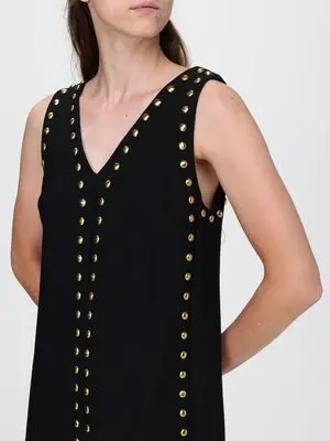 Michael Kors Off-the-shoulder Studded Crêpe Sheath Gown