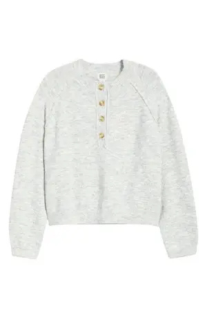 BDG URBAN OUTFITTERS Bdg Half Placket Crewneck Sweater