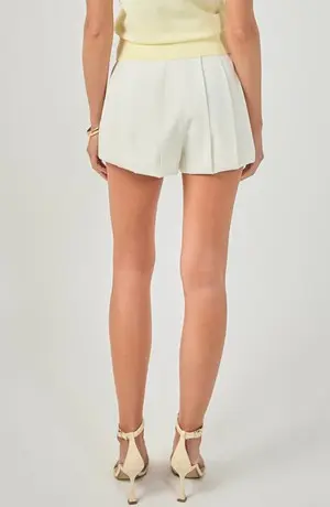 Endless Rose Pleated High-waist Tailored Shorts