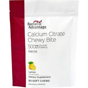 BARIATRIC ADVANTAGE Calcium Citrate Chewy Bites 500 Mg Highly Absorbable Vitamin D3 Supplement 90 Count - None