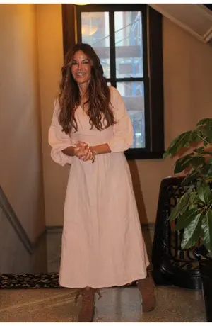 MER ST. BARTH Long Sleeve Kelly Kaftan - Rosé