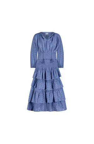 MER ST. BARTH Karmin Ruffle Skirt - Blue