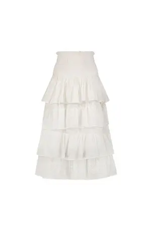 MER ST. BARTH Karmin Ruffle Skirt - White