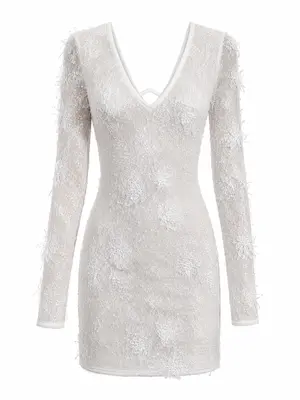UNTAMED PETALS Everly Mini Dress - Ivory