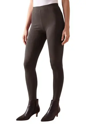 Roaman's Fleece Lined Legging - Chocolate