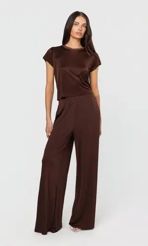 Generation Love Kelela Sheen Jersey Wide-leg Pants