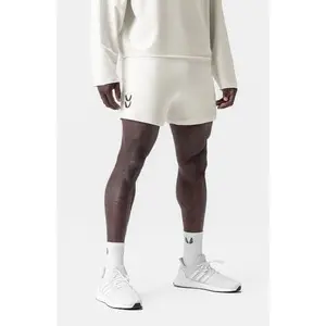 ASRV Waffle Knit Sweat Short With Antibacterial Technology - Cream