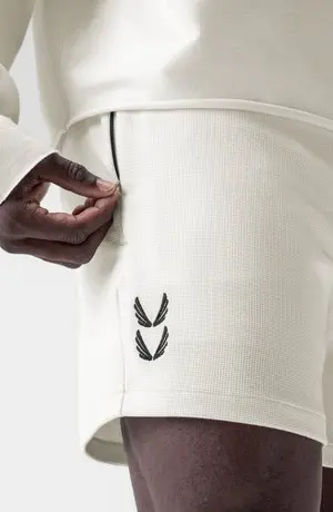 ASRV Waffle Knit Sweat Short With Antibacterial Technology - Cream