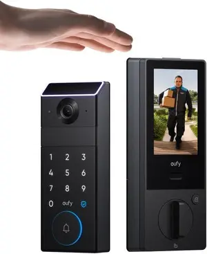 EUFY Smart Lock With Integrated Video Doorbell And Palm Vein Recognition - Black