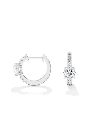 EVERLEE Dainty Round Lab Diamond Huggie Earrings In 14k Gold