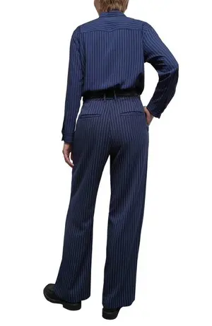 WILDFANG The Empower Pinstripe Wide Leg Trouser