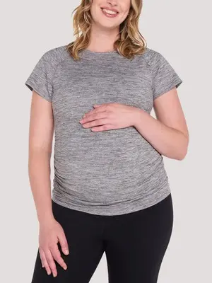 Motherhood Maternity T-shirt - Heather Charcoal