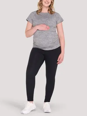 Motherhood Maternity T-shirt - Heather Charcoal