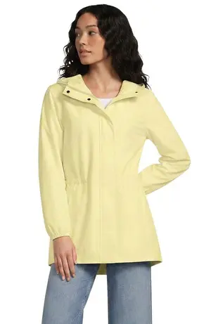 LANDS' END Squall Packable Raincoat - Soft Citrus