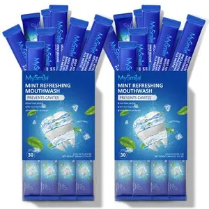 MYSMILE Travel-friendly Alcohol-free Mouthwash In Fresh Mint - Blue