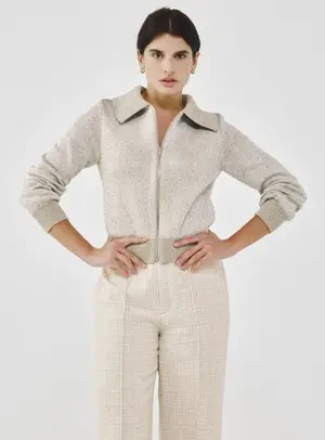A.SHIMUS Sequin-kissed Cotton Cardigan - Olive
