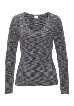 LASCANA Soft Knit V-neck Sweater