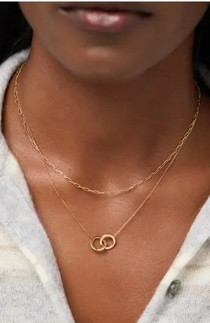 ANA LUISA Solid Yellow Duo Links Necklace