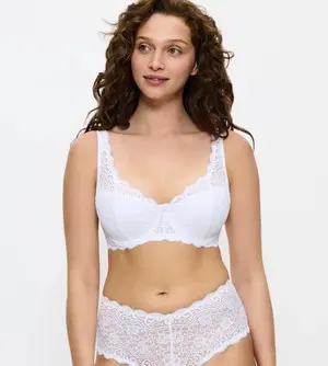 TRIUMPH Amourette Stretch Lace Underwire Bra - White