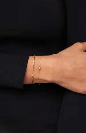 ANA LUISA Solid Yellow Paperclip Link Bracelet