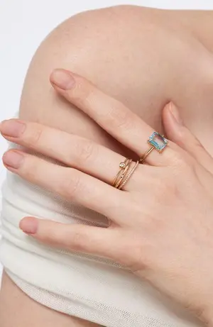 ANA LUISA Solid Yellow Gold Topaz Ring