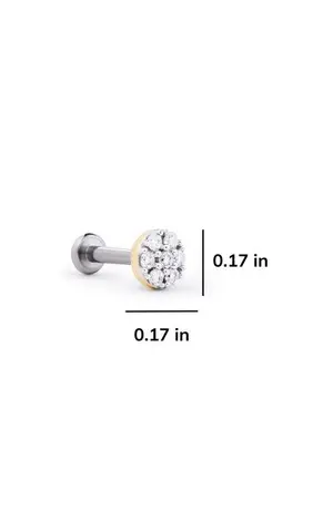 ANA LUISA Solid Yellow Diamond Flatback Single Stud