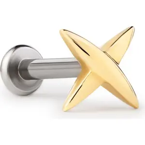 ANA LUISA Solid Yellow X Stud - Gold