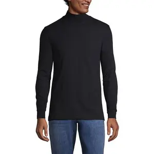 LANDS' END Super-t Mock Turtleneck - Black