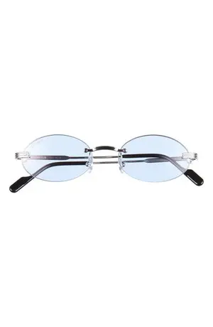Cartier Ct0615s Rimless Oval Sunglasses - Silver