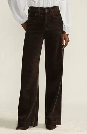 LANDS' END High Rise Wide Leg Corduroy Pants
