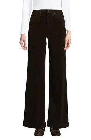 LANDS' END High Rise Wide Leg Corduroy Pants