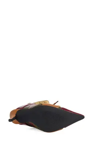 AZALEA WANG Ambre Lace-up Pointed Toe Bootie