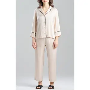 Natori Satin Pajamas - Wheat