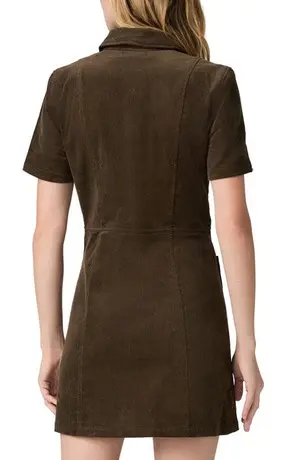 Paige Clementine Corduroy Shirt Dress With Goldtone Hardware